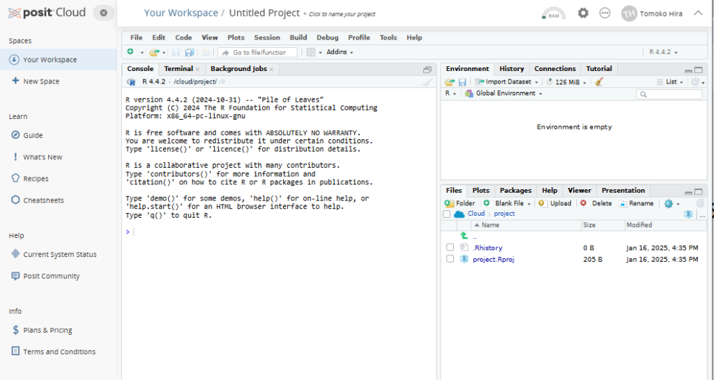 Web上でRStudioを使おう！ーPosit Cloud, データの取り込みと出力ー | Hira Labo